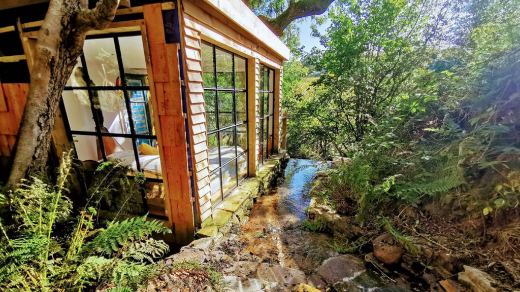 Falling Water: Cabin Stay Atop Waterfall In West Yorkshire