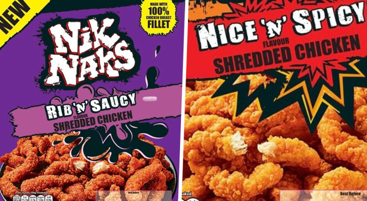 Iceland NIk Nak Shredded Chicken Rib N Saucy