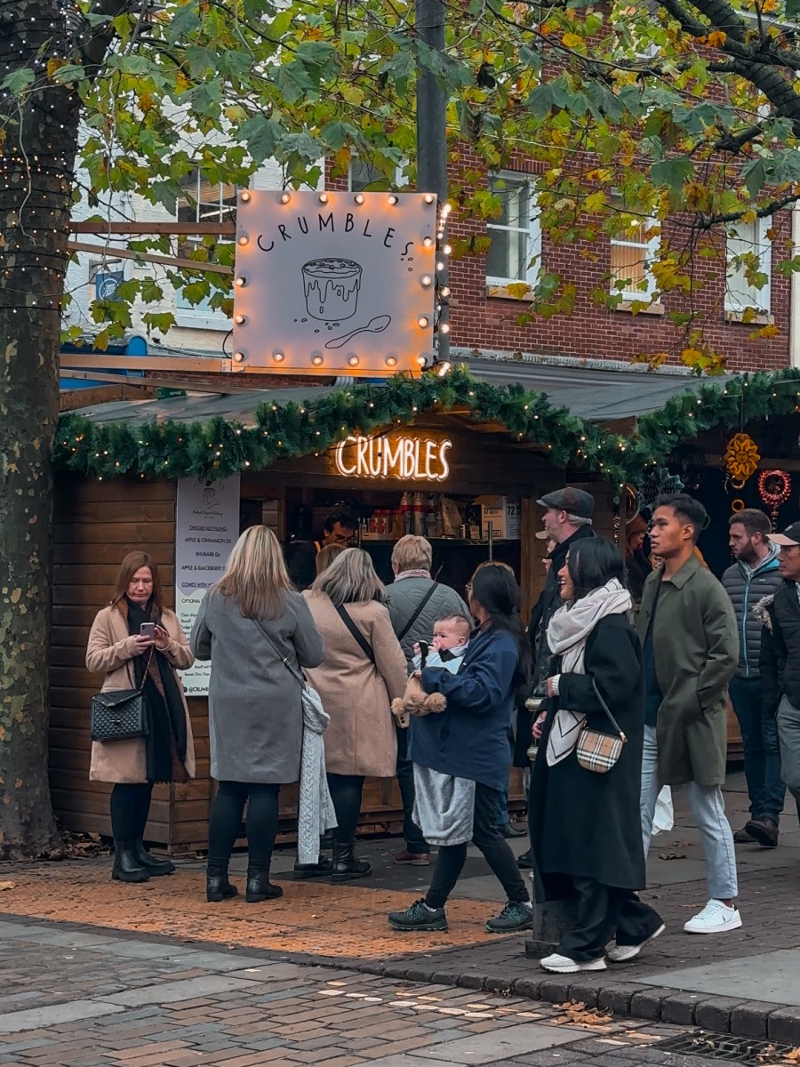 Crumble: York Christmas Market Nostalgic Crumble Dessert